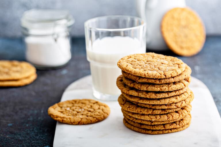 Thin and Crispy Gingersnap Cookies - Hungry Foodie