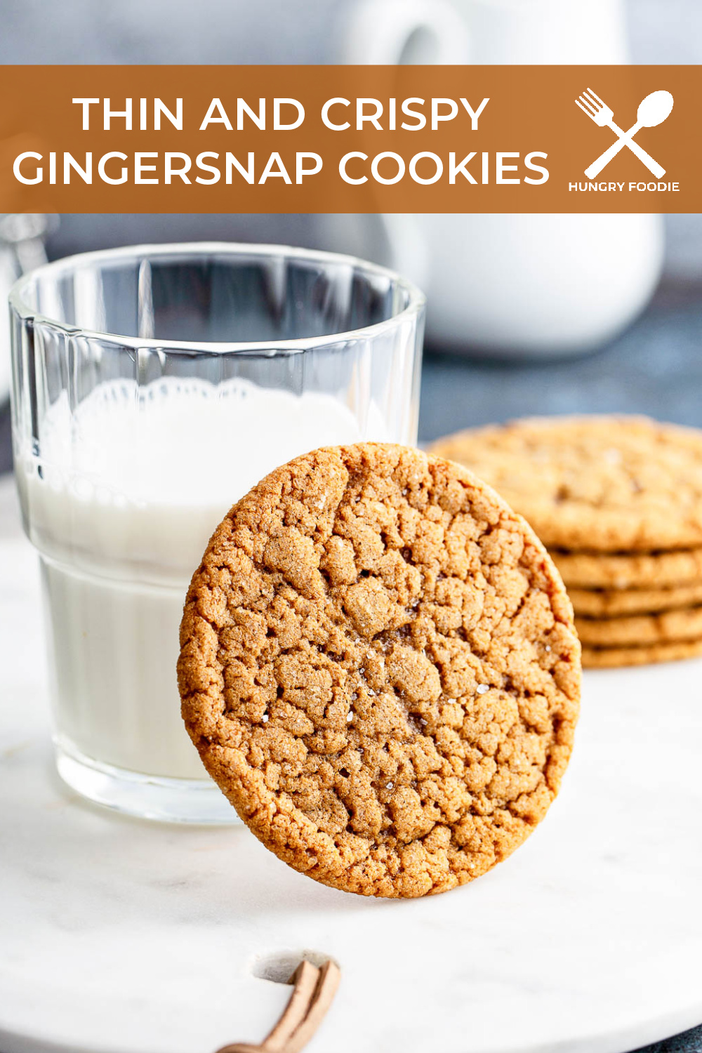 Thin and Crispy Gingersnap Cookies - Hungry Foodie